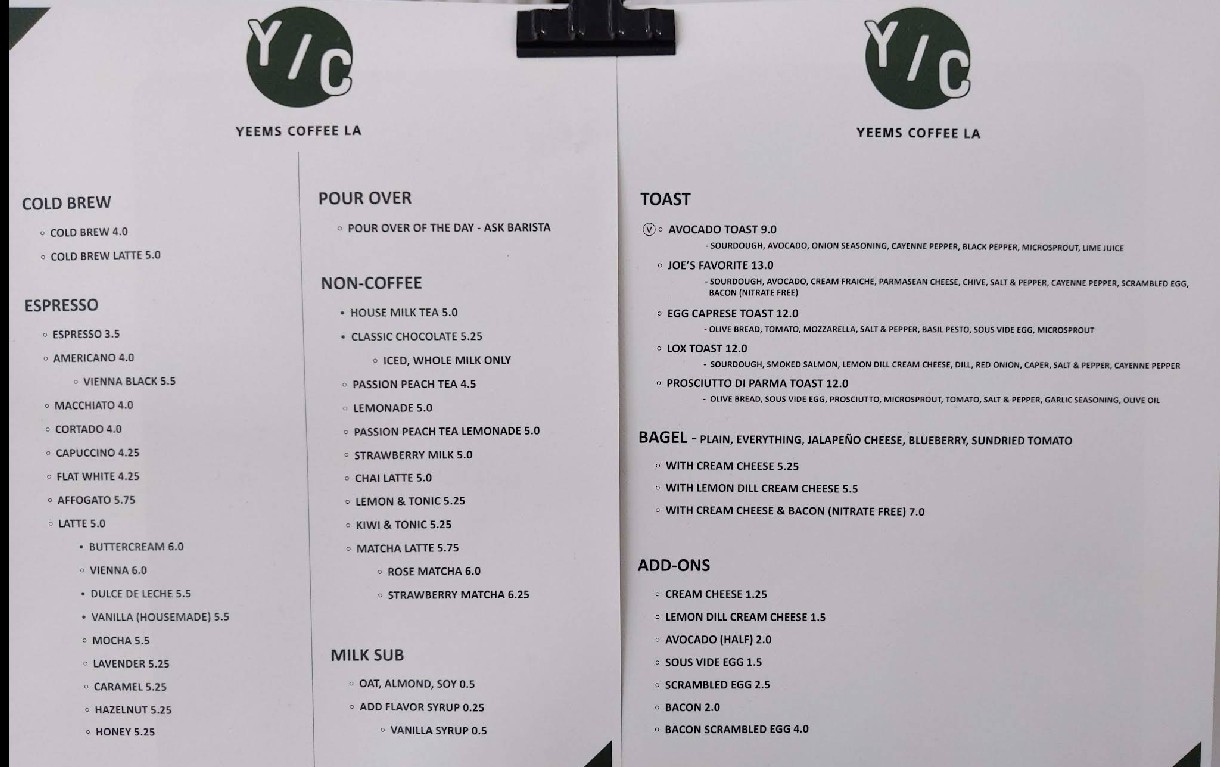 Yeems Coffee Restaurant – Best Coffee Shop in Los Angeles | Affordable ...